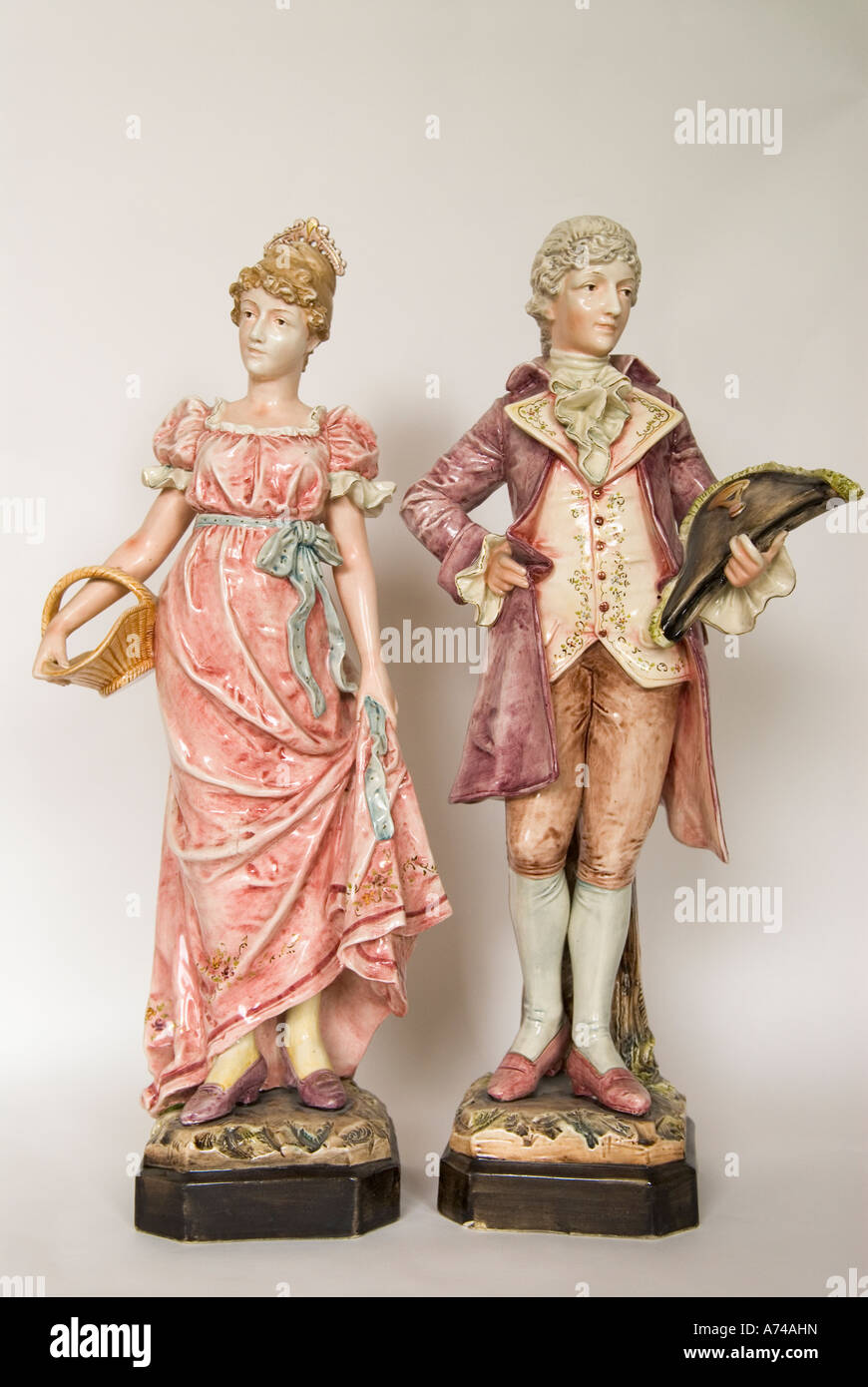 Rococo porcelain statues Stock Photo - Alamy