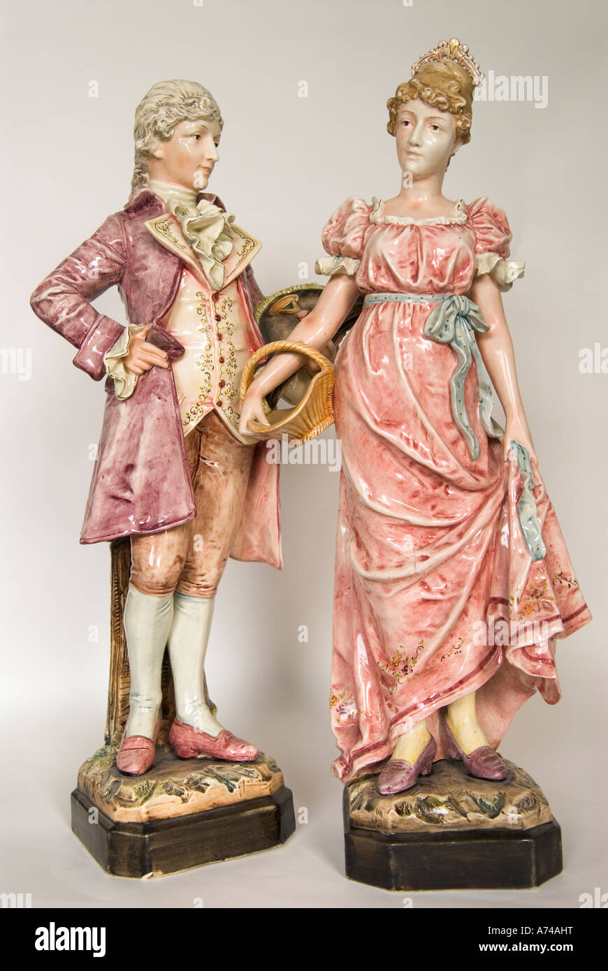 Rococo porcelain statues Stock Photo - Alamy