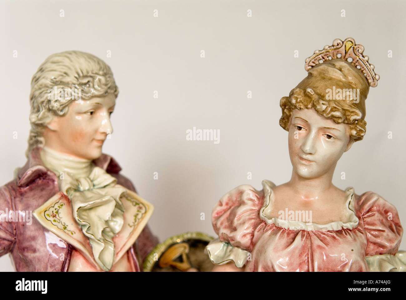 Rococo porcelain statues Stock Photo - Alamy