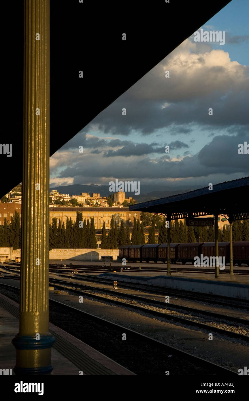 Train station in Granada ANDALUSIA region Spain Stock Photo - Alamy