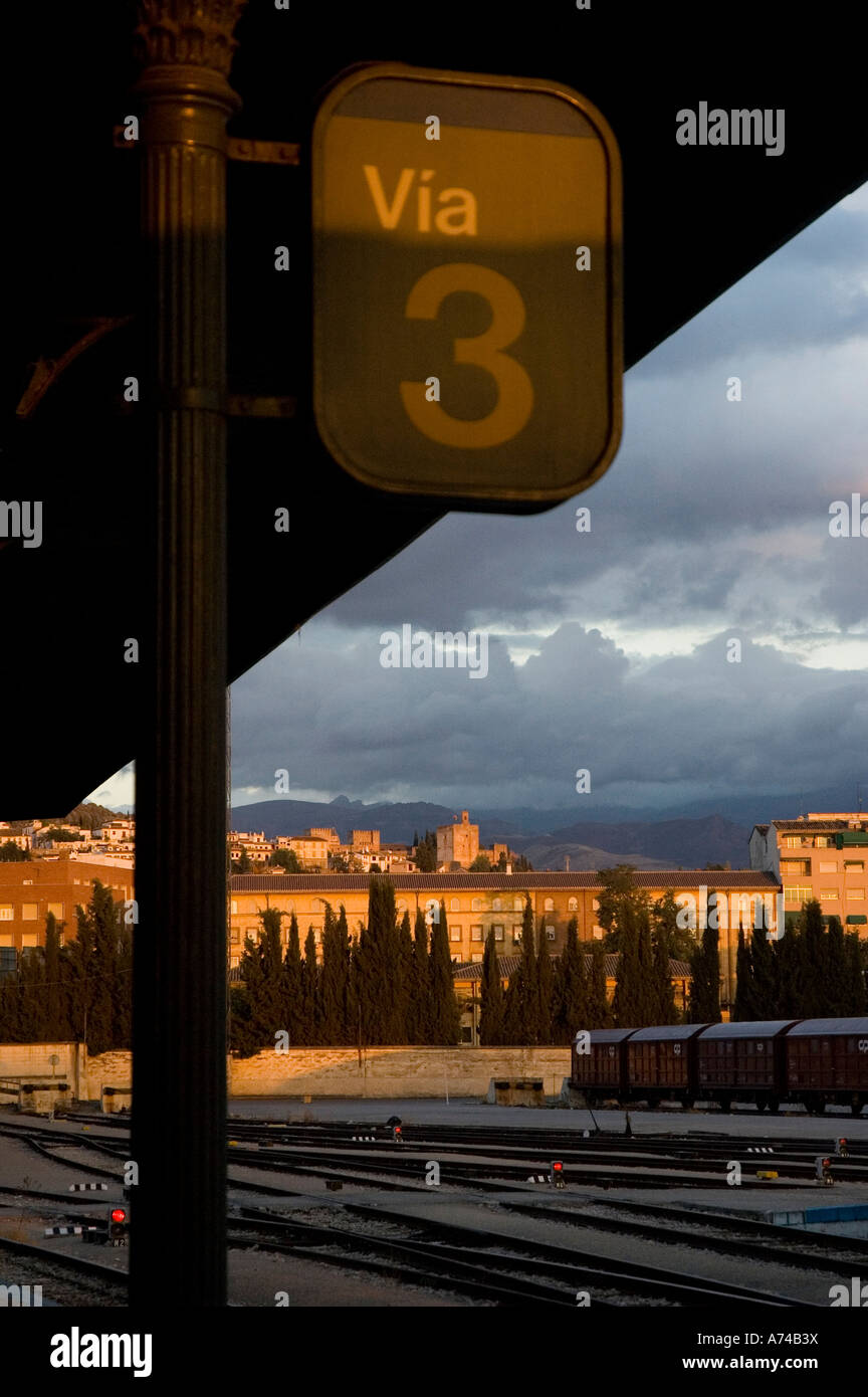 Train station in Granada ANDALUSIA region Spain Stock Photo - Alamy