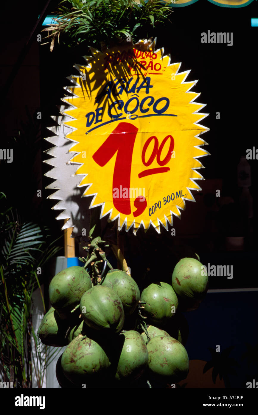 Coconuts Copacabana Rio de Janeiro Brazil Stock Photo - Alamy