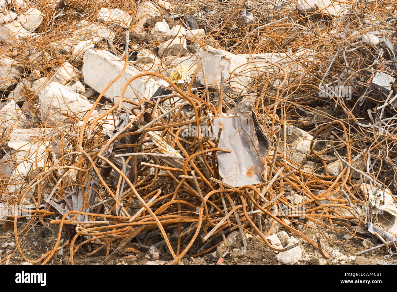 A pile of rusted rebar destined for the landfill Stock Photo - Alamy