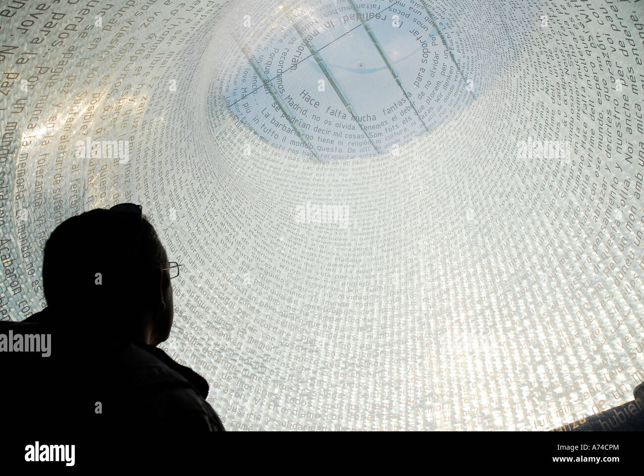 Memorial monument to the victims of 11 March 2004 Madrid terrorist bomb ...