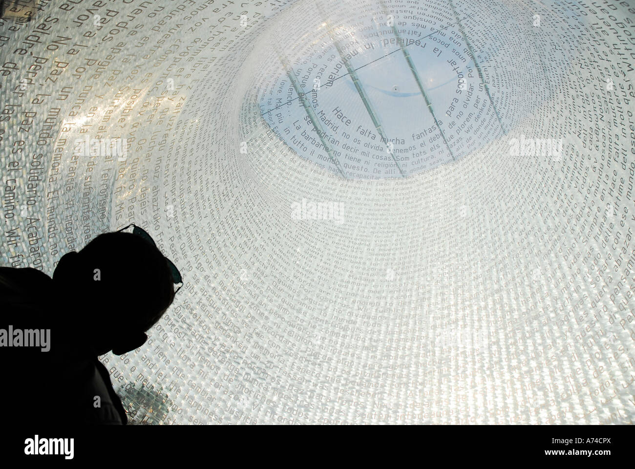 Memorial monument to the victims of 11 March 2004 Madrid terrorist bomb ...