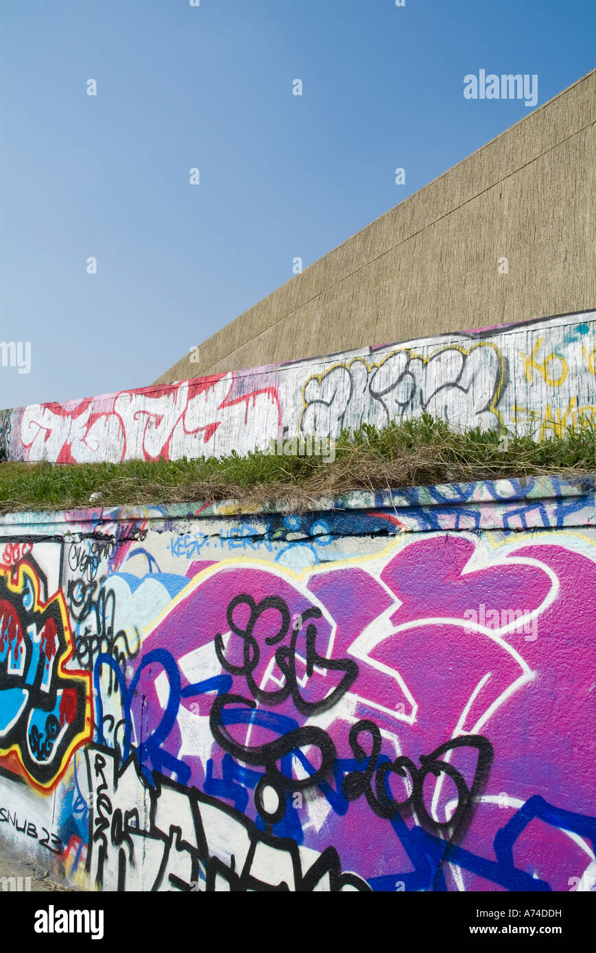 Wall of graffiti, Brighton, Sussex, England Stock Photo - Alamy