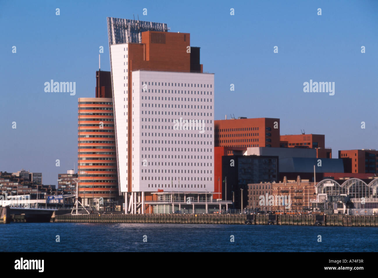 Modern office buildings in the Wilhelmina area of Rotterdam Holland ...