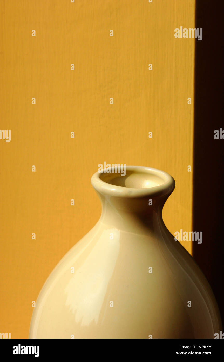 Still-Life Yellow Vase Stock Photo - Alamy