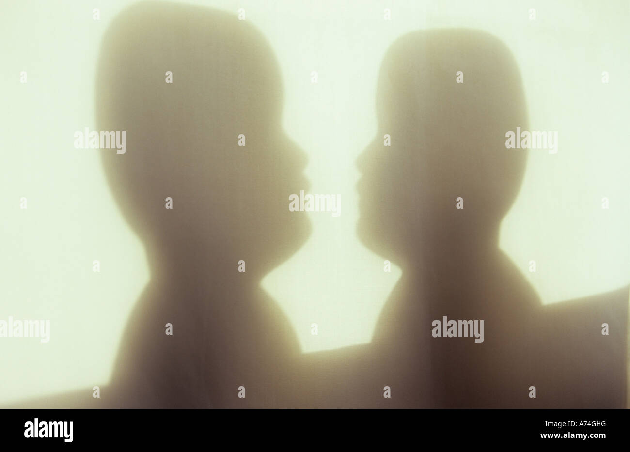 Man face silhouette interview hi-res stock photography and images - Alamy