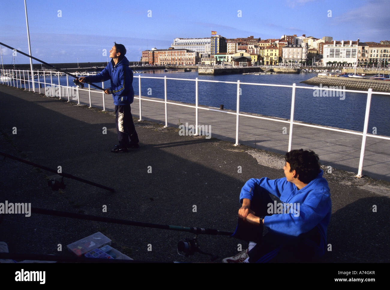 El Musel dock GIJON Asturias Spain Stock Photo - Alamy