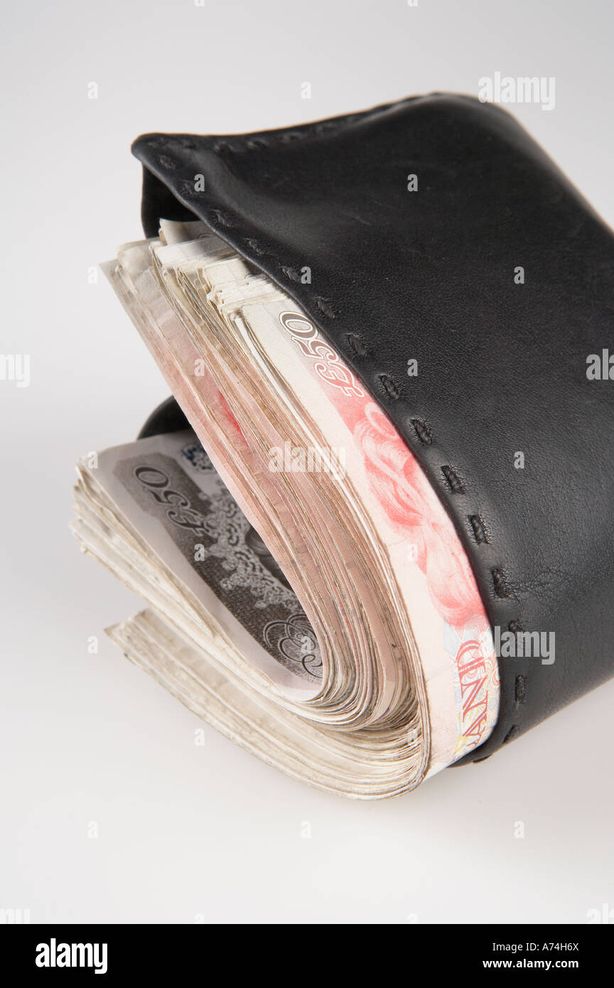 50 pound notes wallet hi-res stock photography and images - Alamy