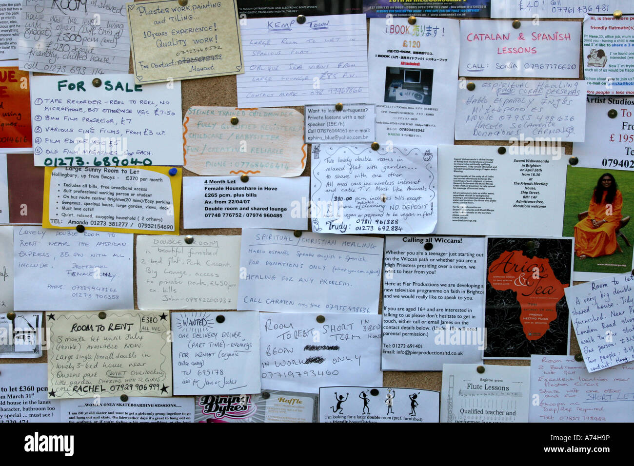 Brighton Noticeboard, Sussex, England Stock Photo - Alamy
