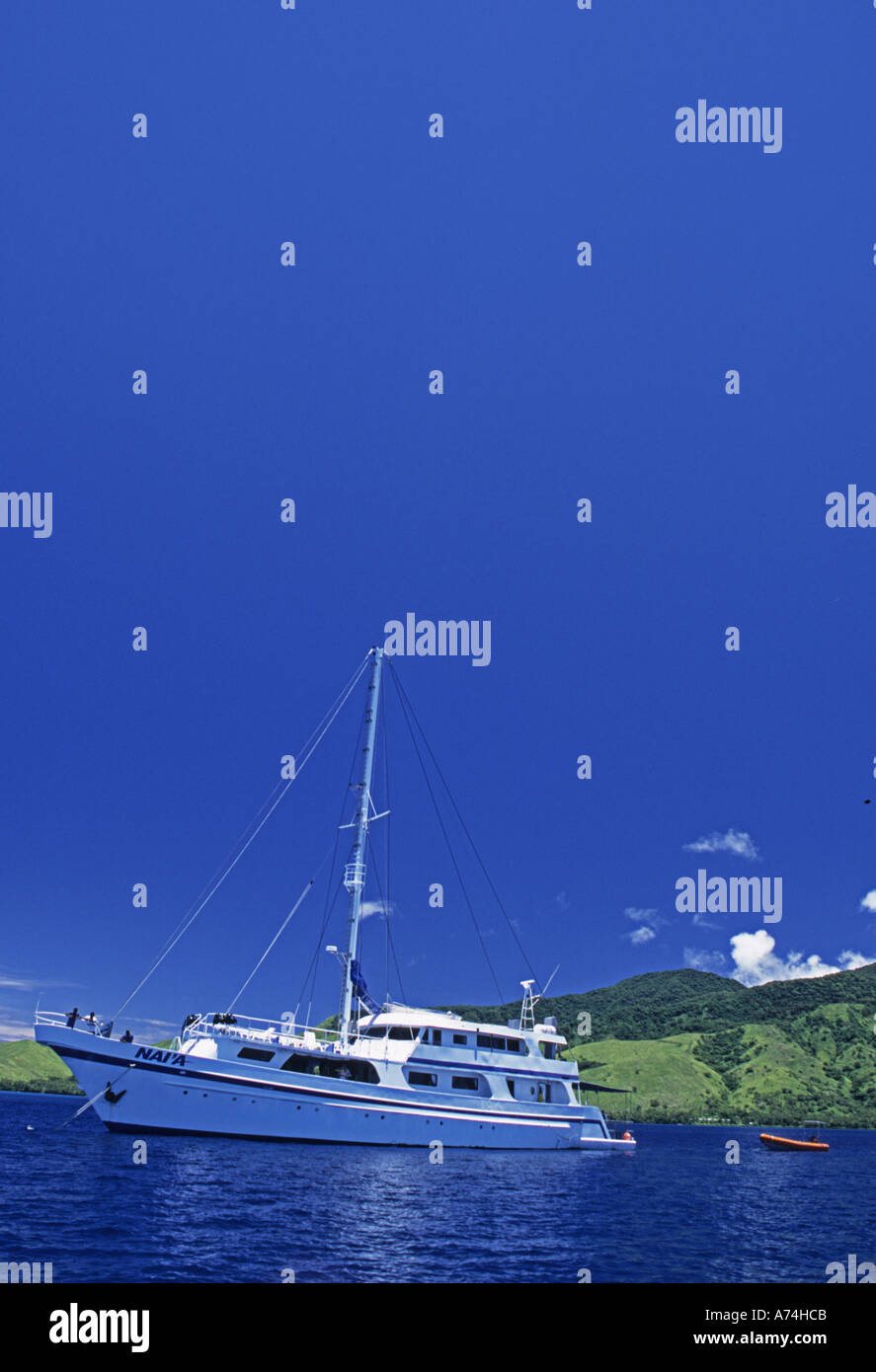 Oceania, Fiji. Nai'a Sailboat, Live Aboard Dive Vessel Stock Photo - Alamy