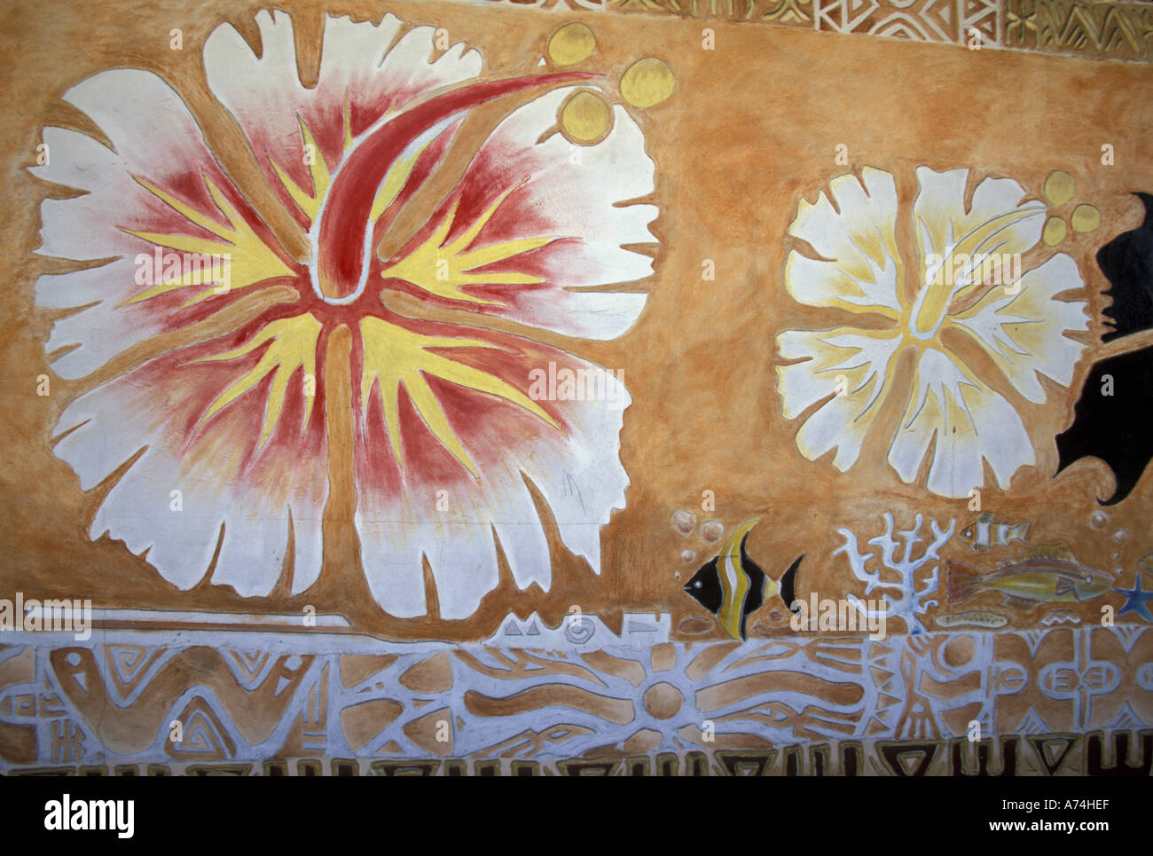 Fiji, mural art Stock Photo - Alamy