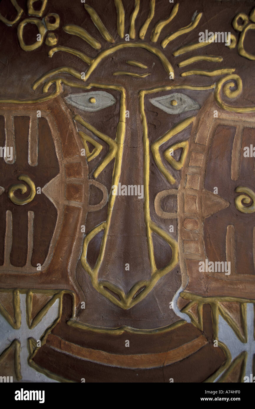 Fiji, Viti. Fijian masks for sale Stock Photo - Alamy