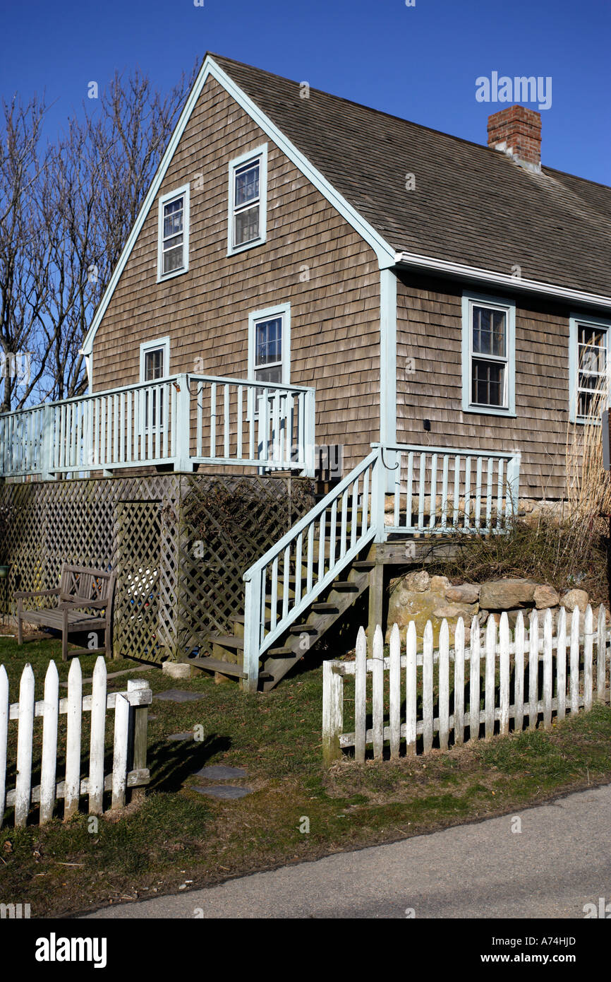 Simple cottage on Block Island Rhode Island Stock Photo - Alamy