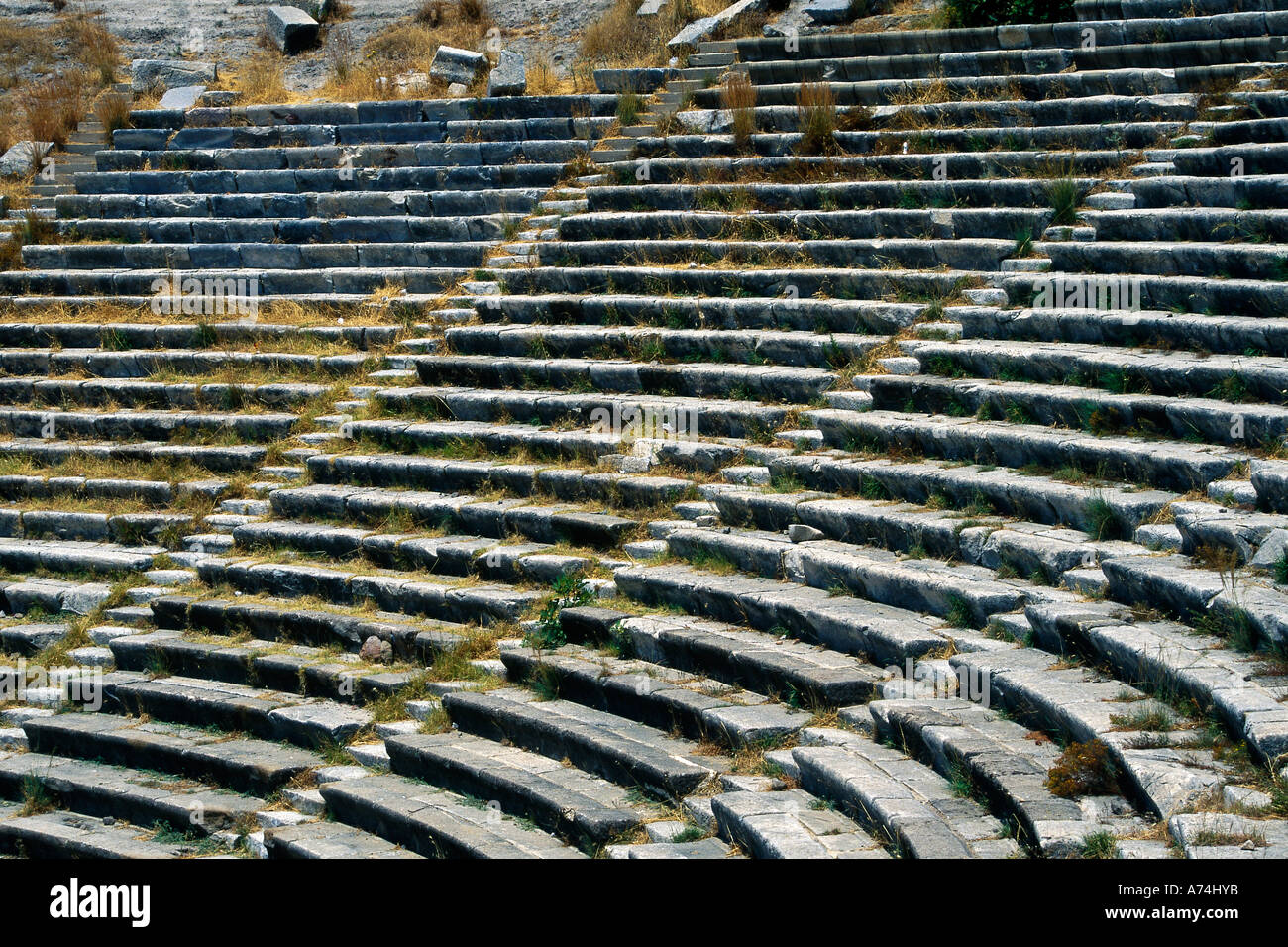 Roman amphitheatre Steps Archaeological site Stock Photo - Alamy