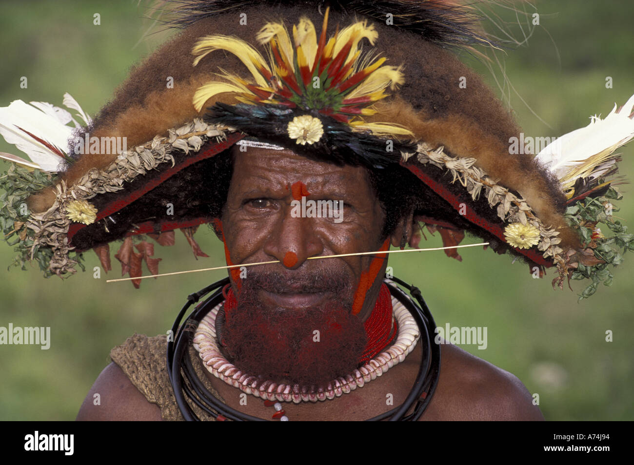 Tribal man beard face paint hi-res stock photography and images - Alamy