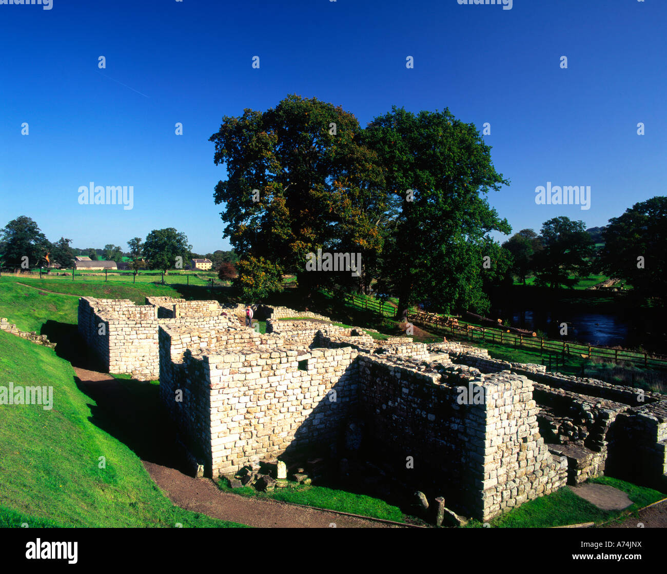 Chesters Fort Part of Hadrian's Wall Northumberland England Stock Photo ...