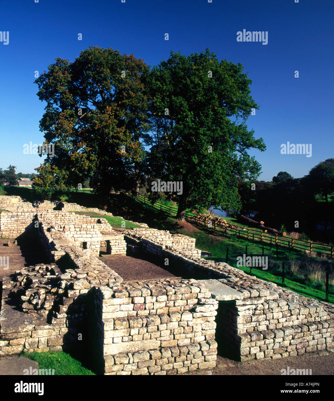 Chesters Fort Part of Hadrian's Wall Northumberland England Stock Photo ...