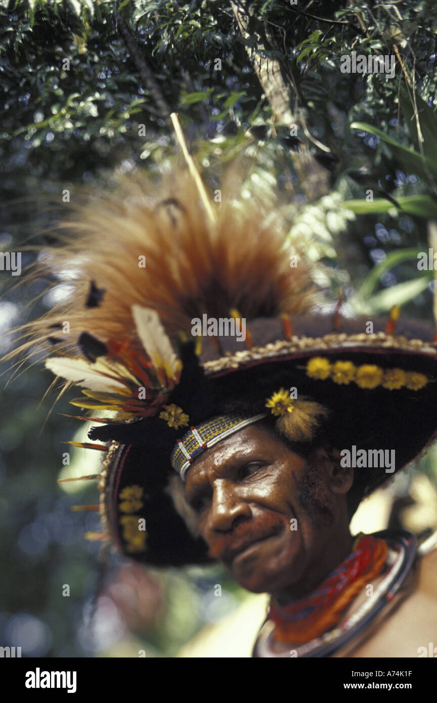 Papua New Guinea, Tari Valley. Huli Wigman Stock Photo - Alamy