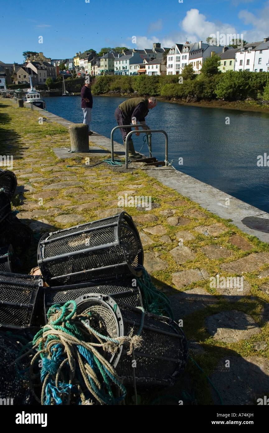 IRELAND County Galway Connemara area Roundstone fishers village Stock ...
