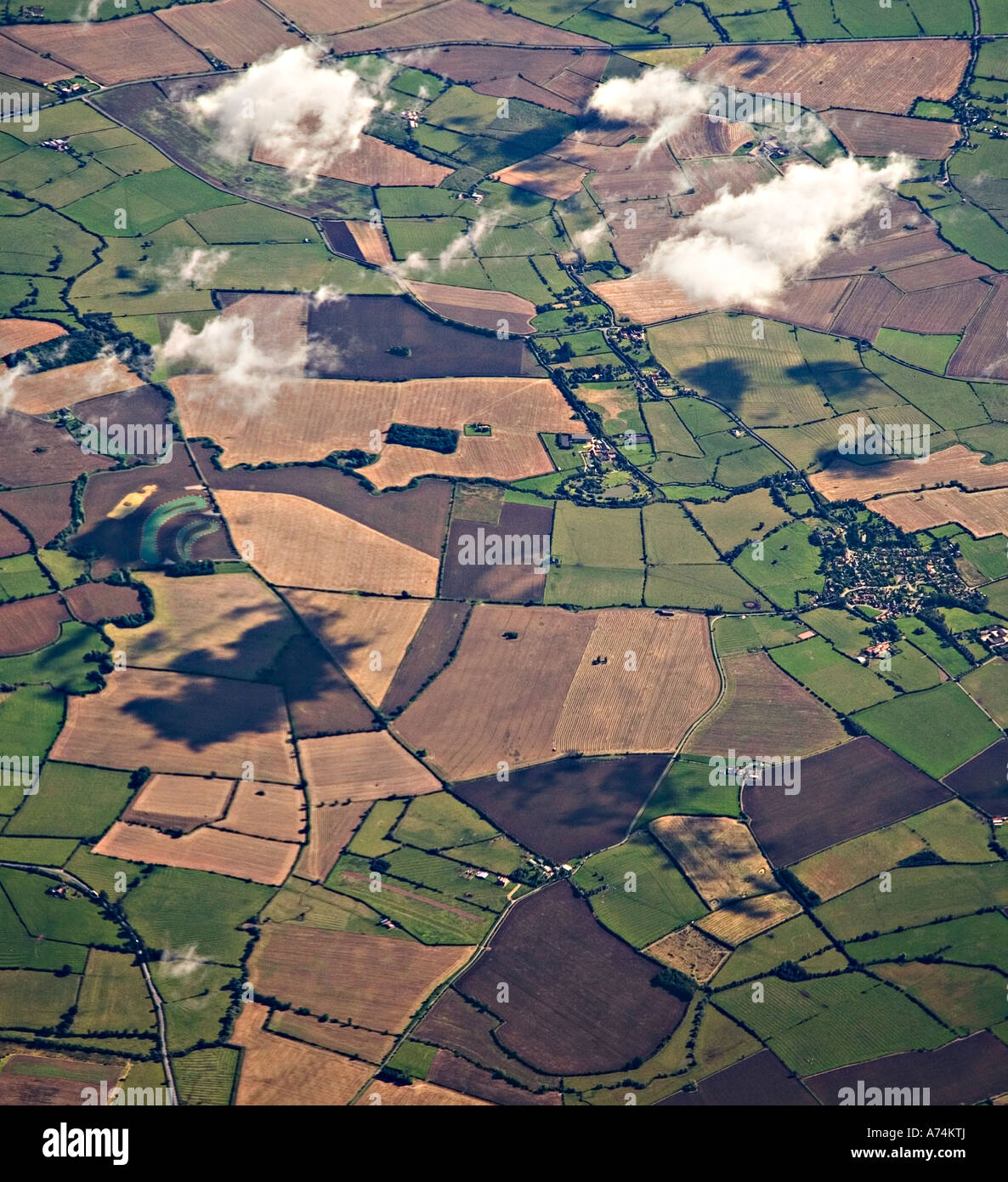 Field patterns southern England UK Stock Photo - Alamy