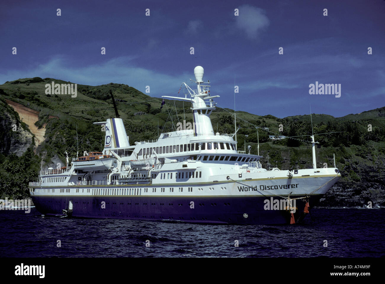 South Pacific, Tuamotu Archipelago, Pitcairn Island, Cruise ship World ...
