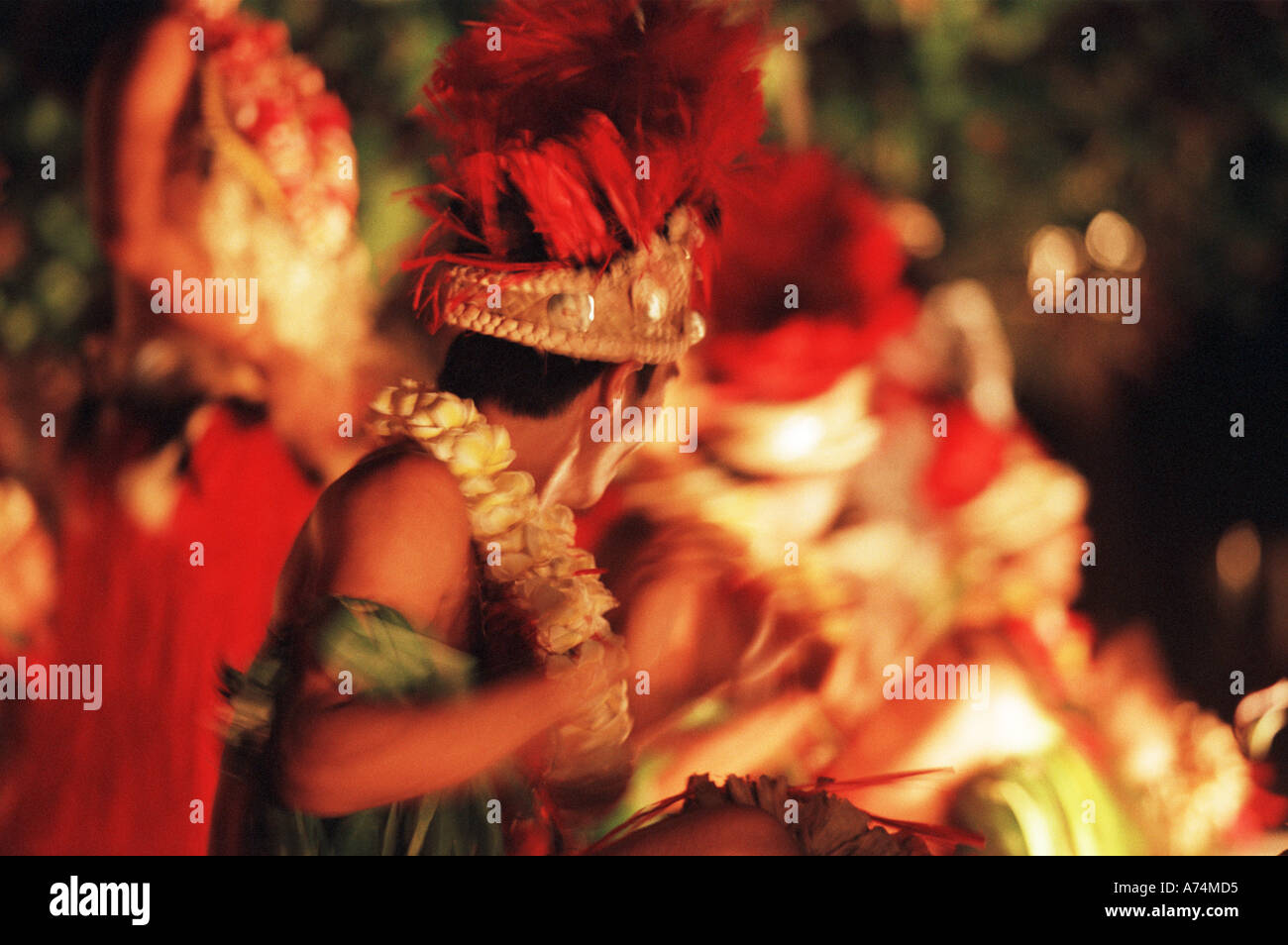FRENCH POLYNESIA, Moorea: Polynesian Dance Troupe Stock Photo - Alamy