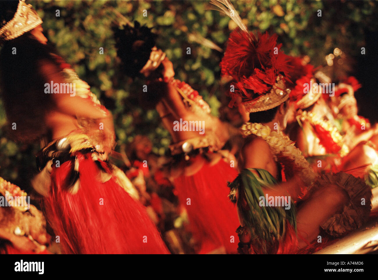 FRENCH POLYNESIA, Moorea: Polynesian Dance Troupe Stock Photo - Alamy