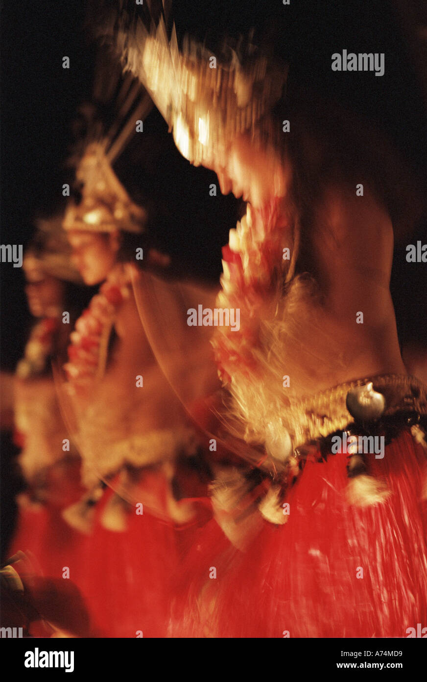FRENCH POLYNESIA, Moorea: Polynesian Dance Troupe Stock Photo - Alamy
