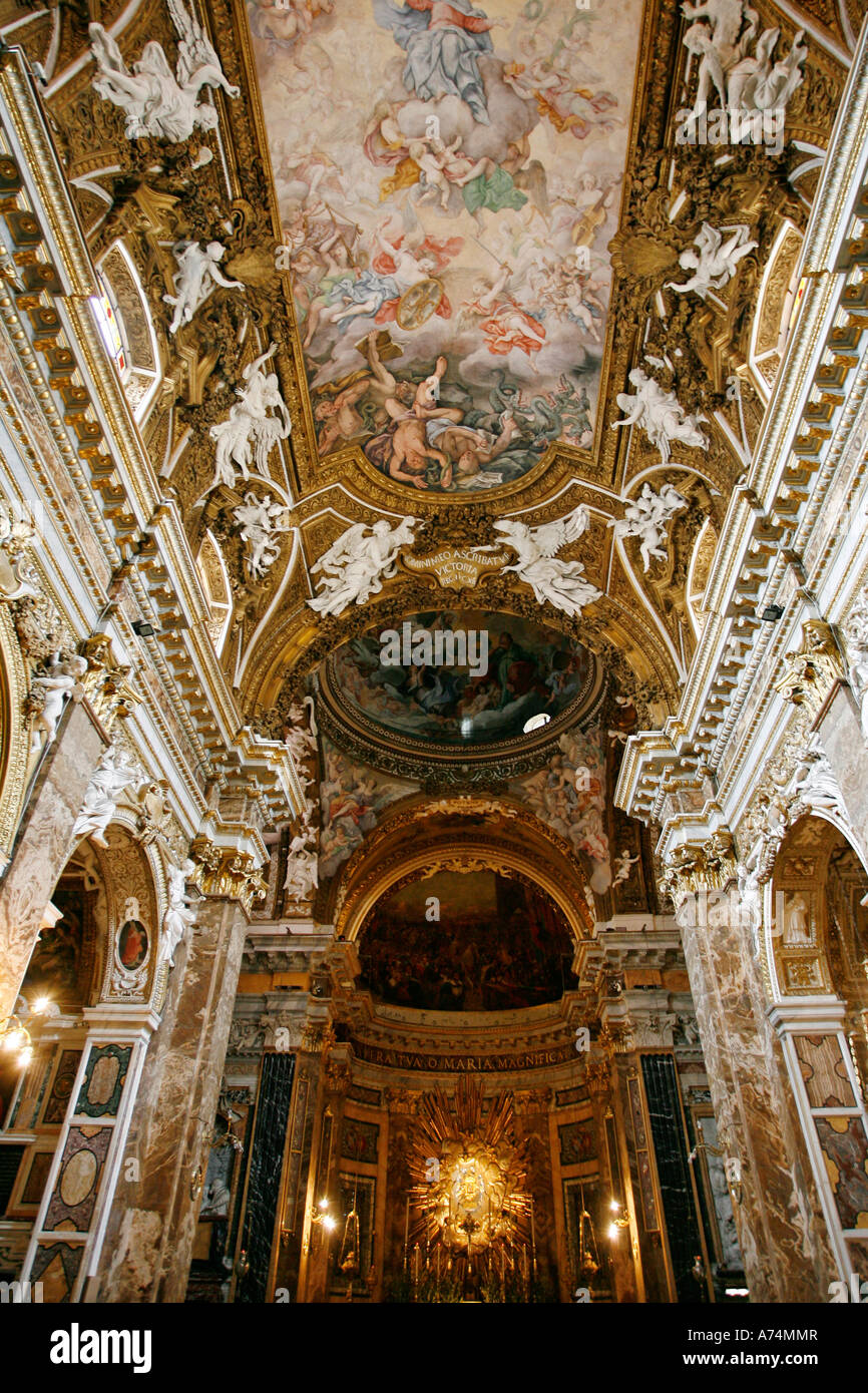 Santa Maria della Vittoria church interior Rome Italy Europe Stock ...