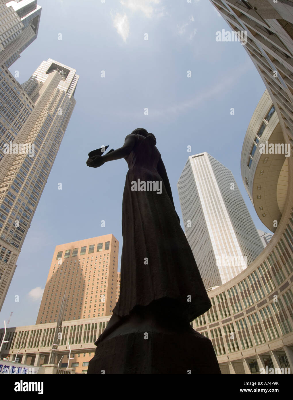 One of several statues Tokyo Metropolitan Government Buildings Shinjuku ...