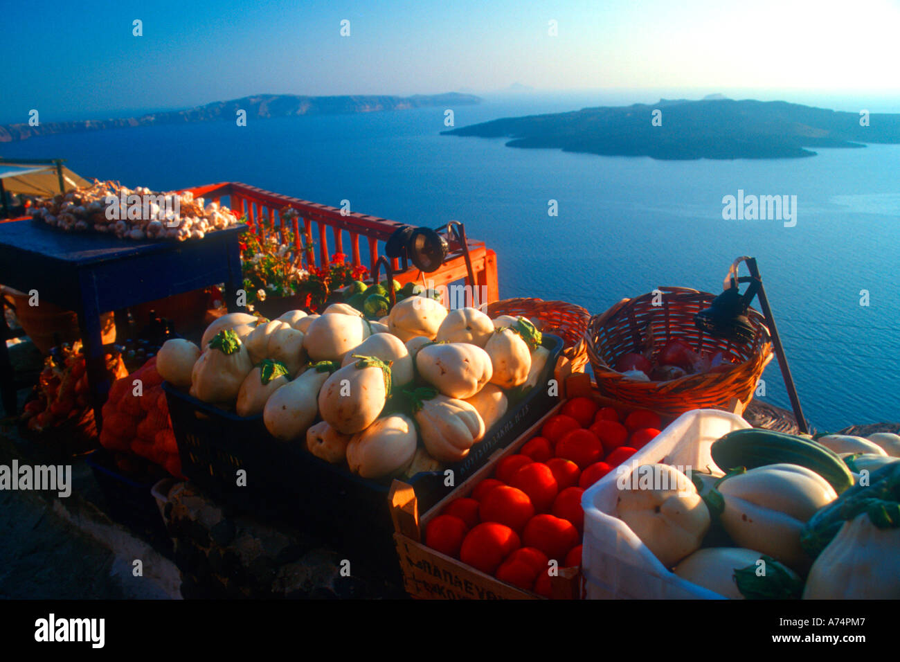 Santorini food display hi-res stock photography and images - Alamy