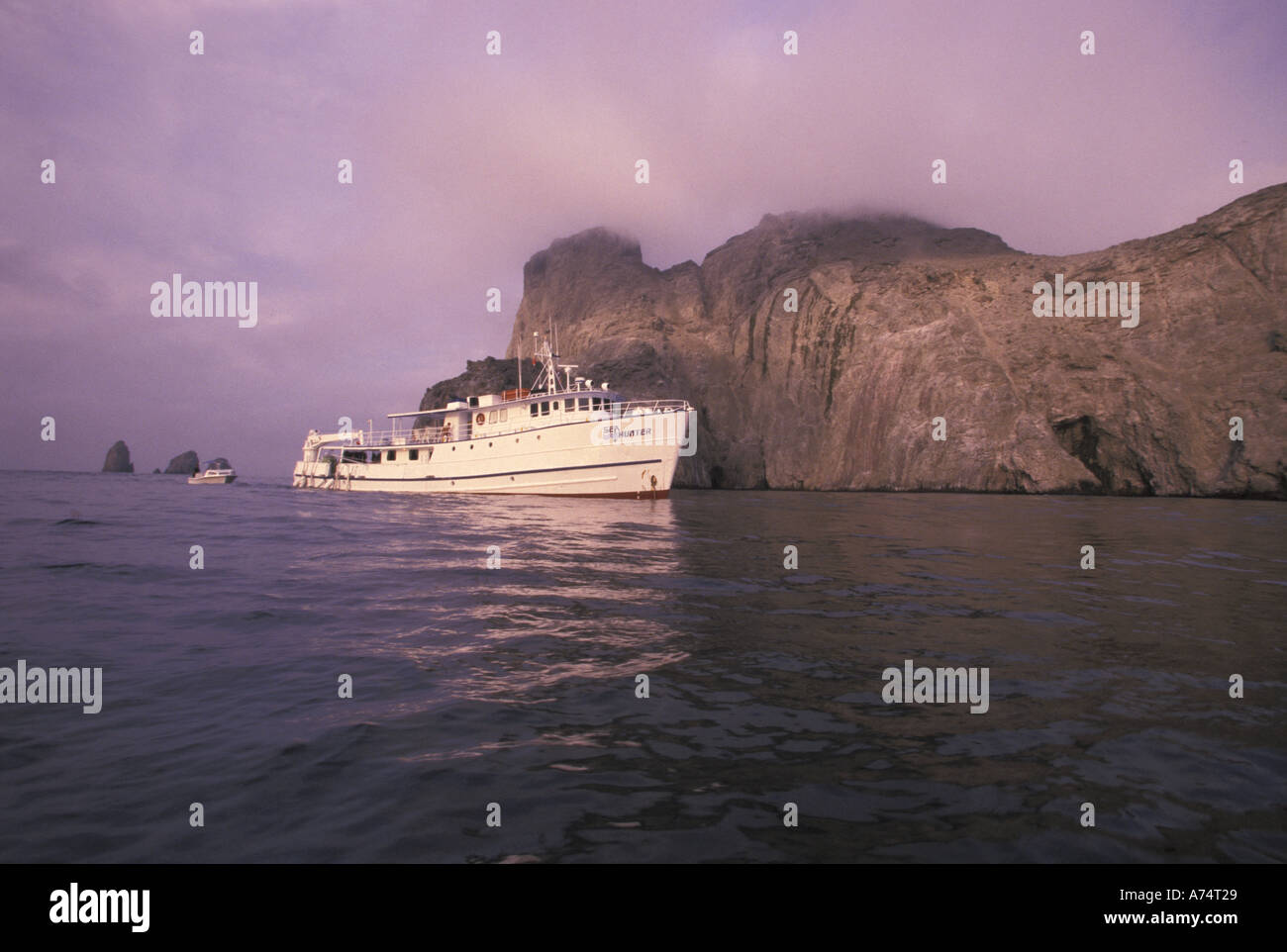SA, Colombia, Malpelo Island, Vessel Sea Hunter on scuba diving ...