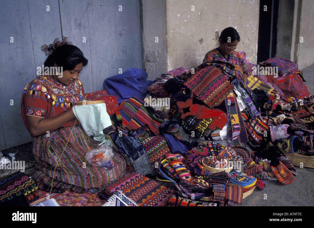 Central America, Guatemala, Antigua. Mayan market Stock Photo - Alamy