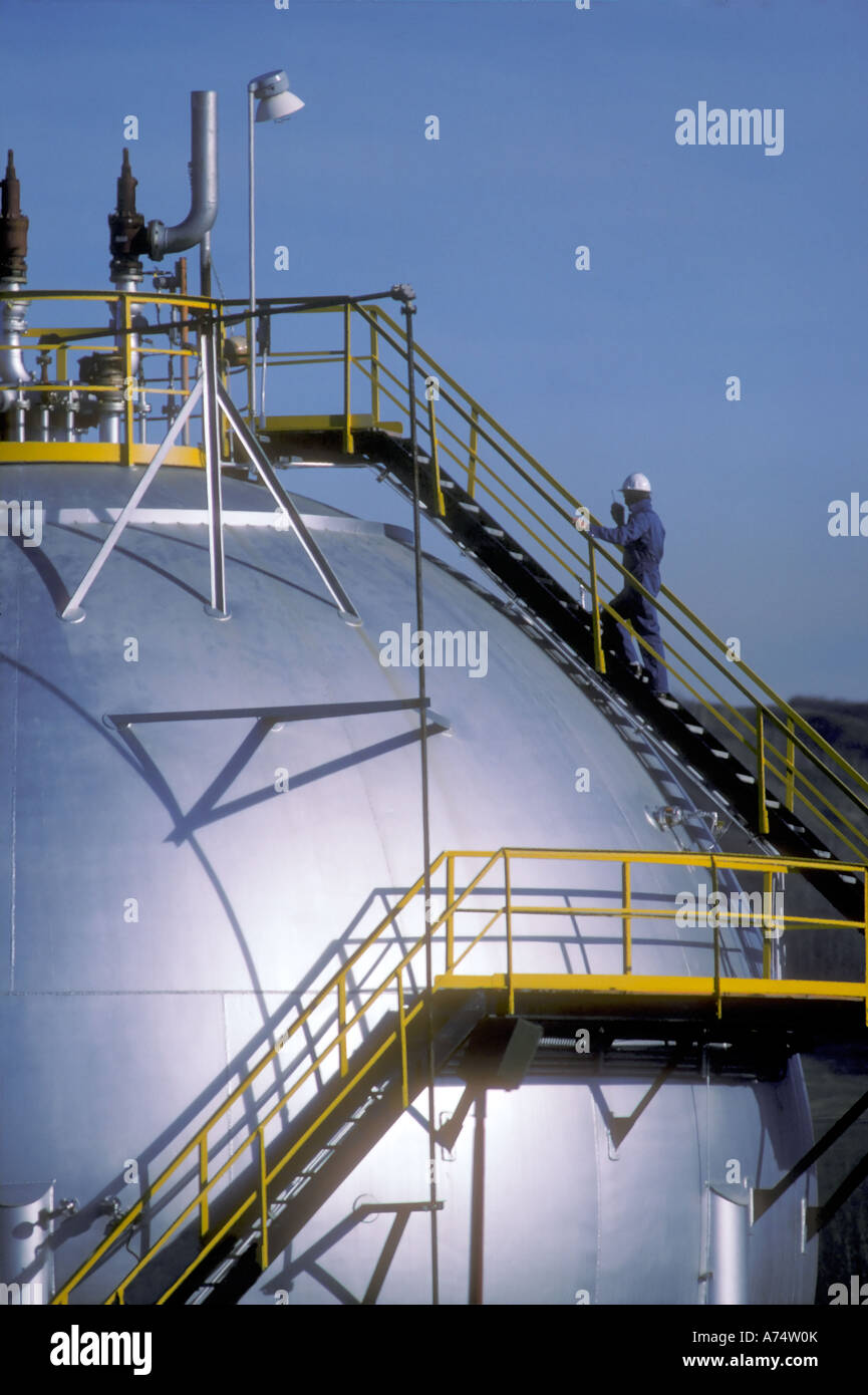 Refinery Worker, Taylor, BC, Canada Stock Photo - Alamy