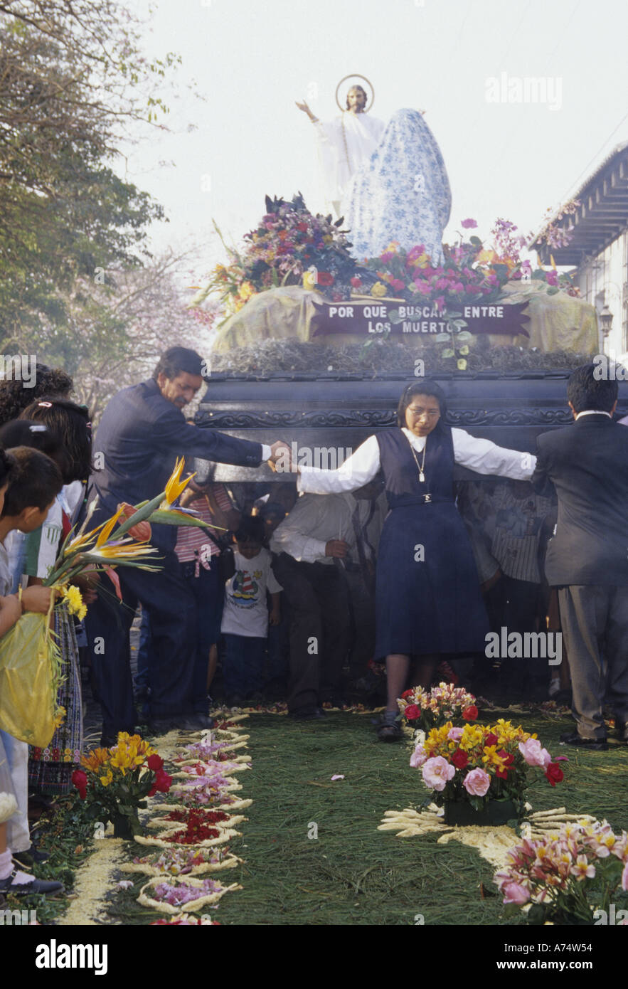 Guatemala, Antigua. Holy Week procession (Easter Stock Photo - Alamy