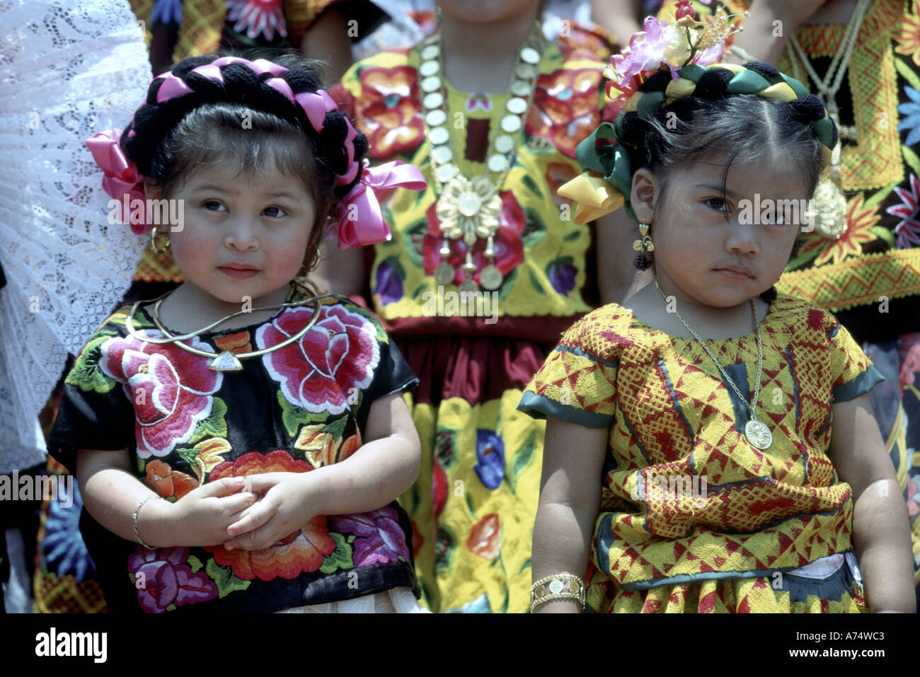 Mexico, Portrait of children in traditional dress Stock Photo - Alamy
