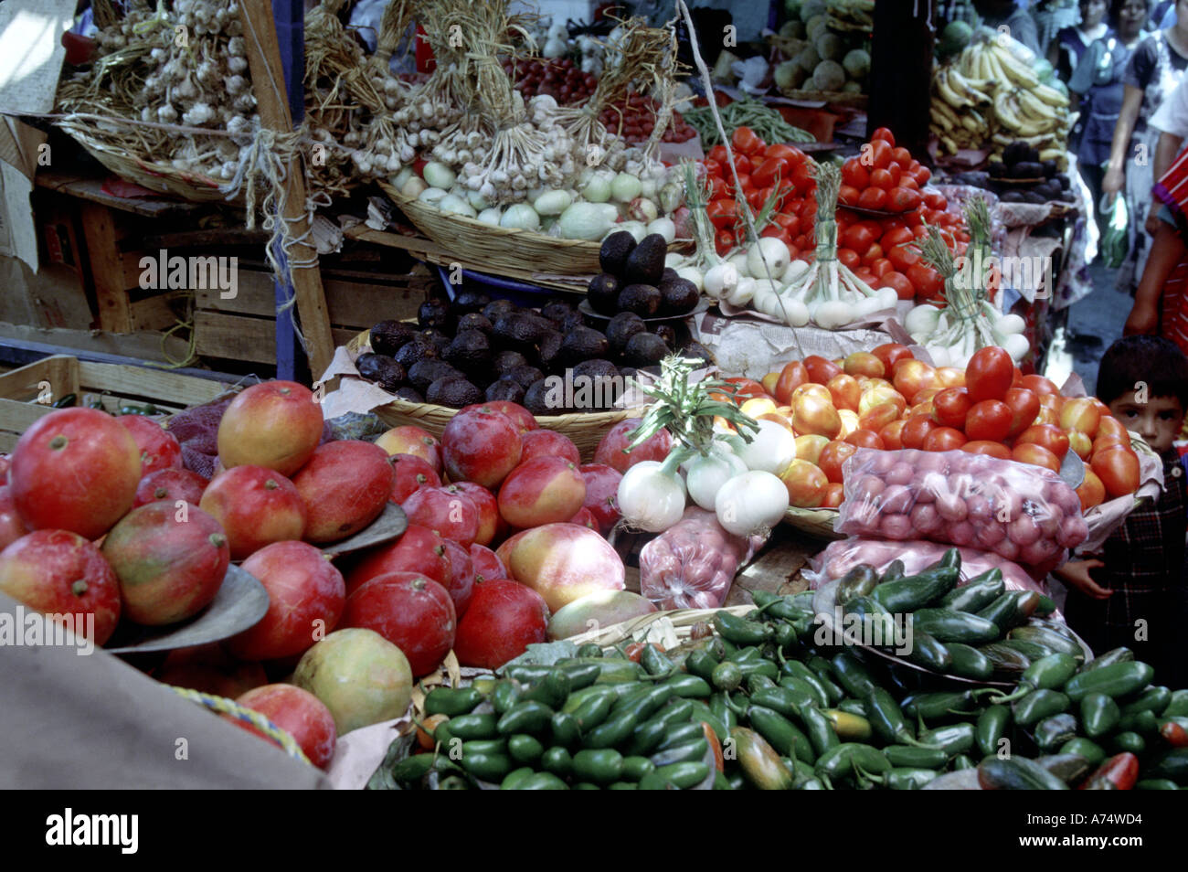 Mexico, Oaxaca. Fresh produce for sale in the market Stock Photo - Alamy