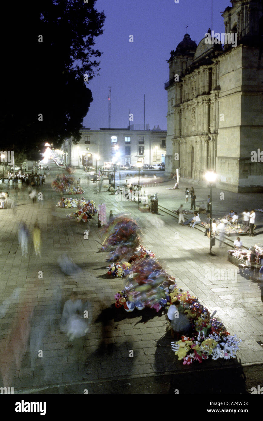 Mexico, Oaxaca. City center at night Stock Photo - Alamy