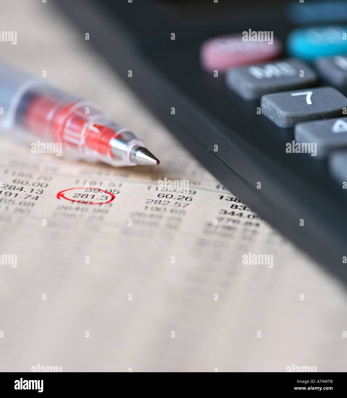 Analysing the figures Stock Photo - Alamy