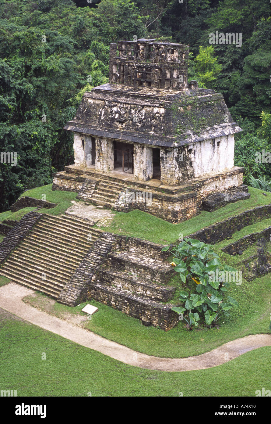 Mexico, Chiapas, Palenque. Mayan Temple of the Sun; Palenque Ruins ...