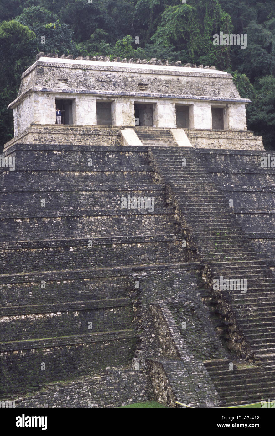 Mexico, Chiapas, Palenque. Mayan Temple of Inscriptions at ...