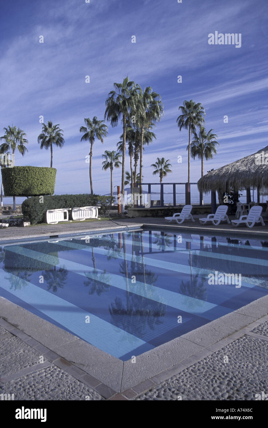 NA, Mexico, Baja, Loretto. Hotel, La Pinta. Pool area Stock Photo - Alamy