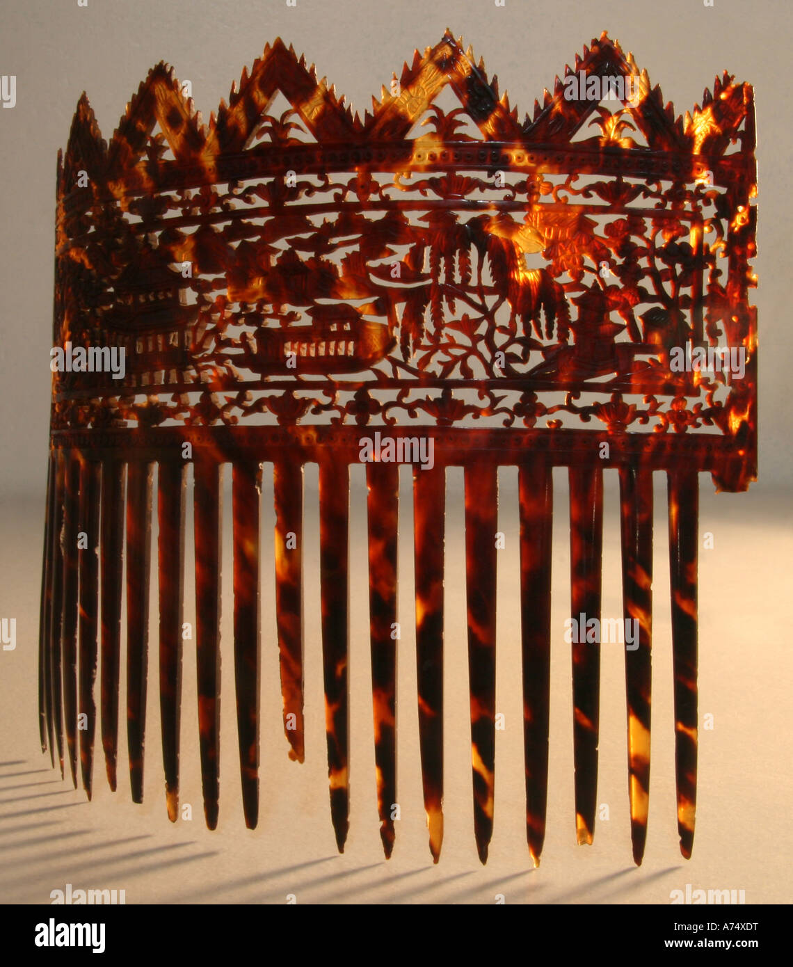 Antique tortoise shell comb Stock Photo - Alamy