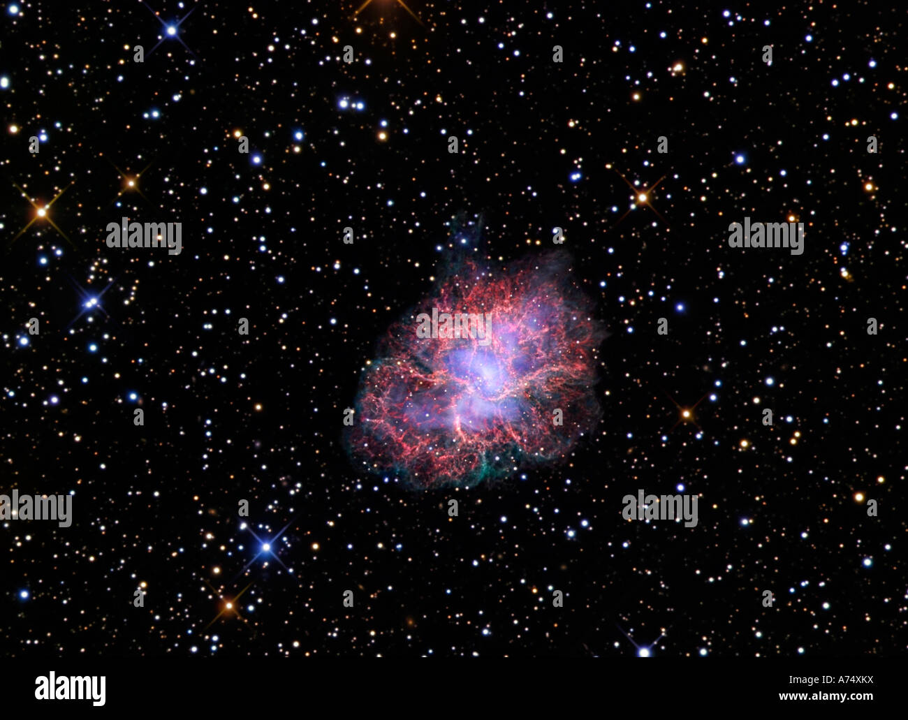 The Crab Nebula, also known as Messier 1 or NGC 1952, is a supernova ...