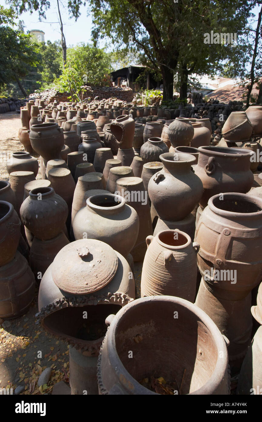 Pots Outside Jar Factory In Vigan Stock Photo - Alamy