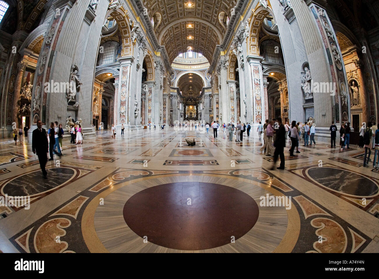 Tourist inside the world famous Vatican in Vatican City Italy Stock ...