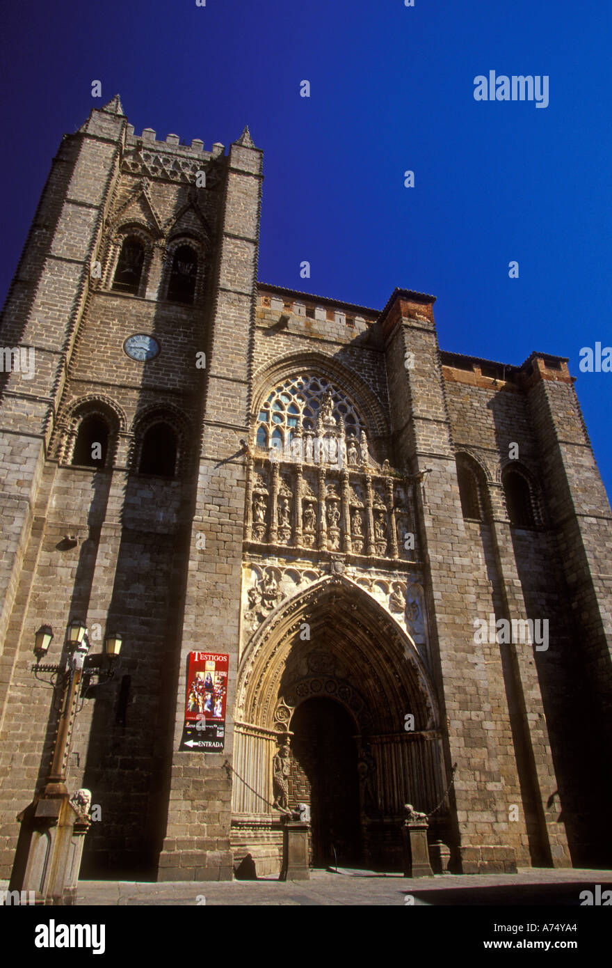 west portal, facade, Cathedral of Avila, cathedral, La Catedral de ...